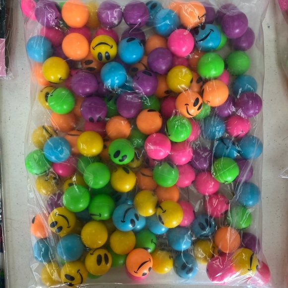Oriental Trading | Party Supplies | Neon Smiley Face Bouncy Balls 144 ...